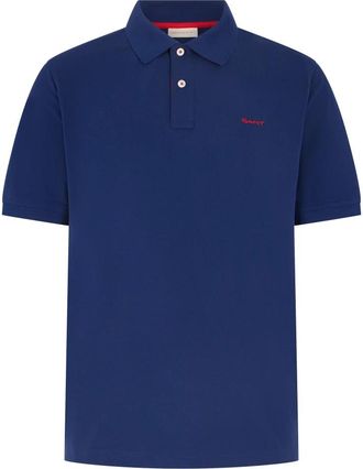 GANT Homme, Tops, Bleu, Taille: M Polo Piqu&eacute; Contrast&eacute;
