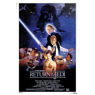 Reinders Poster, Star Wars - Return of the Jedi, Hobbyraum, Poster, Wanddeko, Room Decor, 150 gr. gl&auml;nzend Bilderdruckpapier, Blau, 91,5 x 61cm