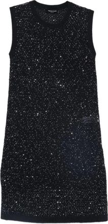 Fabiana Filippi Femme, Robes, Noir, Taille: 36 FR Mini Robe Sans Manches Orn&eacute;e