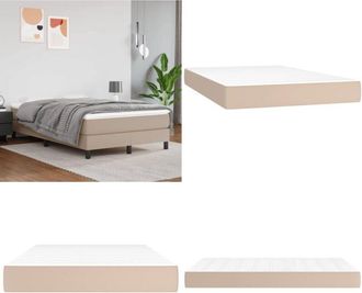 vidaXL Taschenfederkernmatratze Cappuccino 120x200x20 cm Kunstleder - Taschenfederkernmatratze - Bettmatratze - Kunstledermatratze - Mittelhart