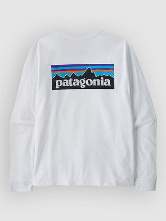 Patagonia P-6 Logo Responsibili T-Shirt manches longues blanc