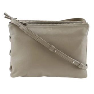 Celine Pre-owned Leder Schultertasche - - Pre-owned - Damen - Grau - ONE SIZE