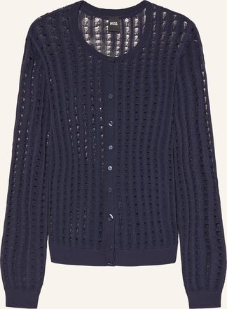 HUGO BOSS Strickjacke Foatoas blau