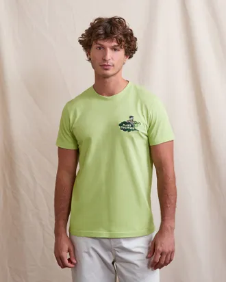 Faguo T-shirt vert anis coton