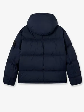 Stone Island Mens Down Jacket Matt Ripstop Cordura Blue Polyamide