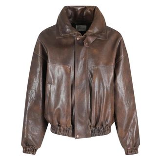 Magda Butrym Femme, Vestes, Brun, Taille: 34 FR Blouson Aviateur en Cuir