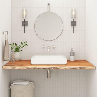 vidaXL Comptoir de salle de bain 90x60x2,5 cm rectangulaire acacia vidaXL