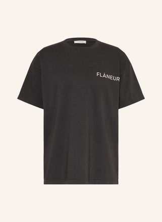 Flaneur Fl&acirc;neur Oversized-Shirt Double Logo schwarz