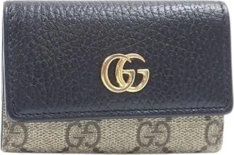 Gucci Pre-owned Pochette &agrave; Cl&eacute;s en Toile - Femme - Pre-owned - Noir - Taille: ONE Size