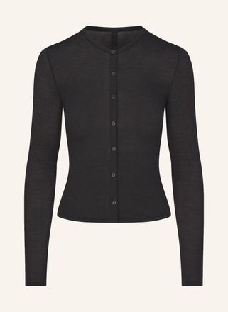 SKIMS Skims Lounge-Jacke Sheer Modal schwarz