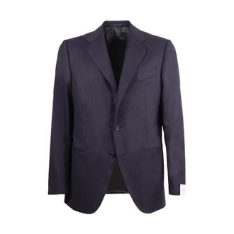 Caruso Blazer Robe Crois&eacute;e - Homme - Vestes - Bleu - Taille: L
