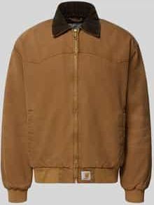Carhartt Work in Progress Jacke mit Rei&szlig;verschluss und Label-Detail Modell Santa Fe