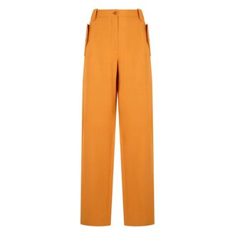 Alberta Ferretti Hose mit Seitentaschen - - Trousers - Damen - Orange - M