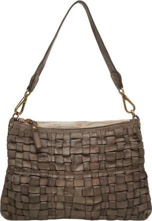 Campomaggi Hobo Bags - Braided Leather Shoulder Bag With Zip Closure And - Gr. unisize - in Grau - für Damen