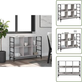 vidaXL The Living Store Sideboard Grau Sonoma 102x32x73,5 cm Holzwerkstoff - Holz
