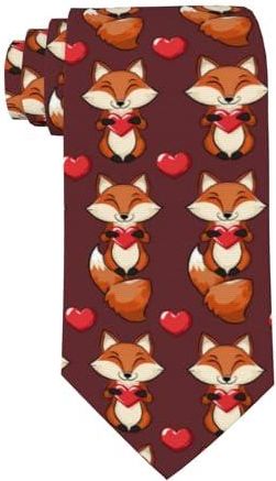 Generic Coeur Rouge Du Renard Cravates Hommes Polyvalente Cravates Décontractée Cravatte Pour Formelle Mariages Événements