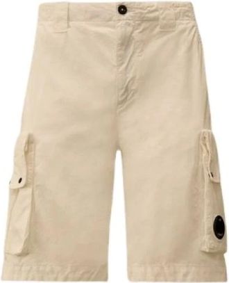 C.P. Company C.p. Company, Homme, Shorts, Beige, Taille: L Bermuda en Gabardine de Coton