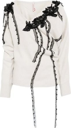 Antonio Marras Asymmetrischer Pullover mit V-Ausschnitt - Nude