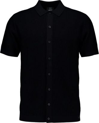 Genti Homme, Tops, Noir, Taille: 2XL Shirt 8 Buttons Ss