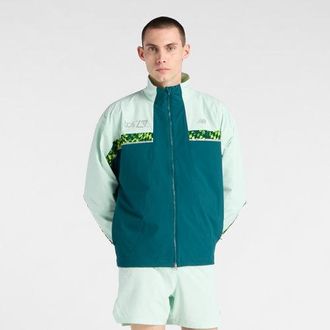 New Balance Homme London Edition Marathon Jacket en Vert, Polyester, Taille 2XL