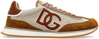 Dolce & Gabbana Homme, Chaussures, Beige, Taille: 41 1/2 EU Logo Baskets