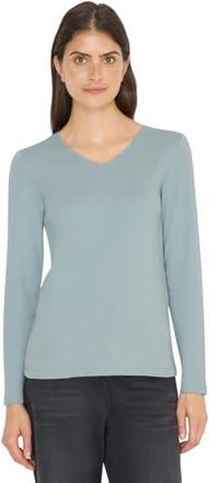 Cecil 3227271 T-Shirt à Manches Longues et col en V, Bleu Menthe Clair, XXL Femmes