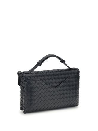 Bottega Veneta Womens Shoulder Bag Knot Lock Midnight-Muse Brass Lambskin