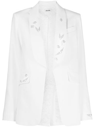 Zadig&Voltaire Blazer mit Strass - Weiß