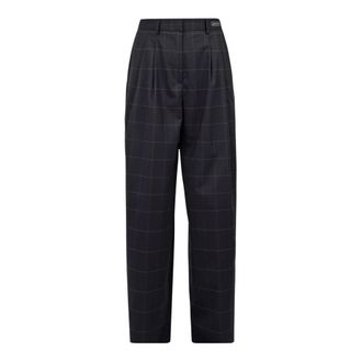 ottod'Ame Femme, Pantalons, Bleu, Taille: 42 FR Wide Patchwork Pantalons