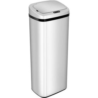 HOMCOM Sensor M&uuml;lleimer 50L Automatik M&uuml;lleimer mit Bewegungssensor, Wasserdichter Abfalleimer f&uuml;r B&uuml;ro, Schlafzimmer, K&uuml;chen Edelstahl Silber - Homcom