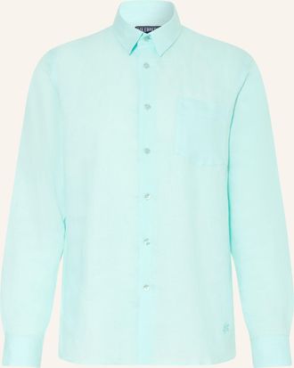 Vilebrequin Leinenhemd Caroubis Comfort Fit blau