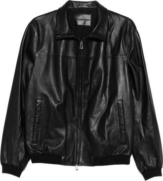 Emporio Armani Lederjacke - Schwarz