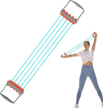 Generico Brustdehner - Fitnessger&auml;t mit Stahlfeder | 5 verstellbare Federn zum Trainieren des Arms | Elastisches Seil robust ergonomisch f&uuml;r Zuhause B&uuml;ro Gim