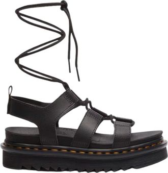 Dr. Martens Femme, Chaussures, Noir, Taille: 41 EU Sandales en cuir &agrave; lacets