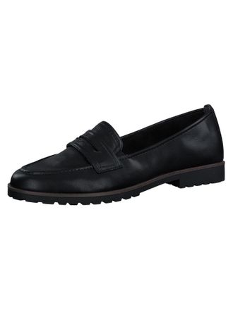 Tamaris Damen Loafer flach, schwarz, 38 EU
