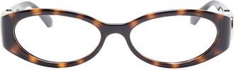 Gucci Brille mit ovalem Gestell - Schwarz