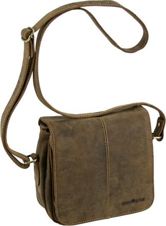 Greenburry Vintage Überschlagtasche Leder Schultertasche Messenger braun | 20x19,5x9cm