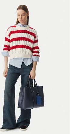 Tommy Hilfiger Handtasche Th Icon Satchel AW0AW18723 Dunkelblau