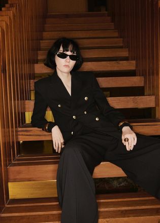 Mango Zweireihiger Blazer schwarz - Damen - XS - MANGO