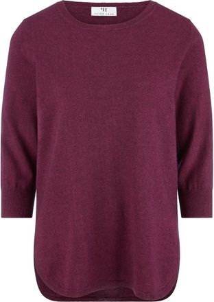 Peter Hahn Rundhals-Pullover aus Seide und Kaschmir Peter Hahn lila