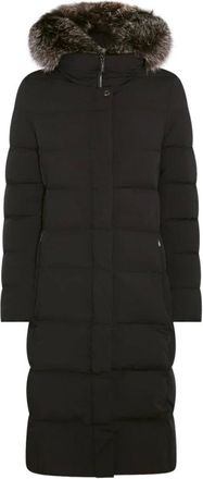 Moorer Femme, Manteaux, Noir, Taille: 36 FR Manteau Long Zagara Noir