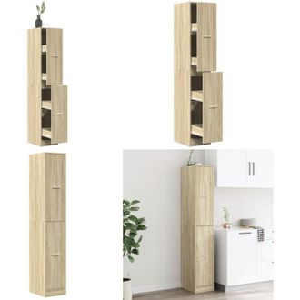 vidaXL Armoire dapothicaire ch&ecirc;ne sonoma bois ding&eacute;nierie - Armoire &agrave; pharmacie - Armoire de rangement