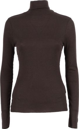 Majestic Filatures Col Roul Manches Longues