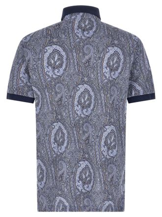 Etro Mens Blue Cotton Polo Shirt