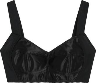 Dolce & Gabbana Satin Bustier Top - - Underwear - Damen - Schwarzk - XS