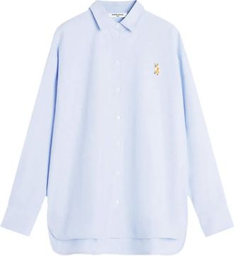 Maison Kitsuné chemise Lady Fox à broderies - Bleu