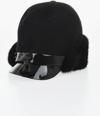 Dsquared2 Wool Felt Hat with Fur size One Size