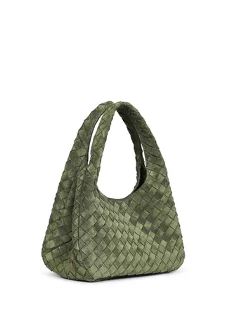 Bottega Veneta Small Campana Shoulder Bag - Green