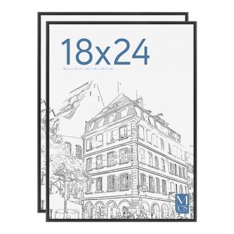 MCS Original Poster Frame Posterrahmen, schwarz, 2er Set, 18 x 24 Inch