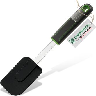 Fackelmann CHEFKOCH Teigschaber Premium - Abgerundete Kante um alle Teigreste zu entfernen - Hitzebeständig bis 230°C - Hochwertiges Silikon, Ideal für Teig & Ge